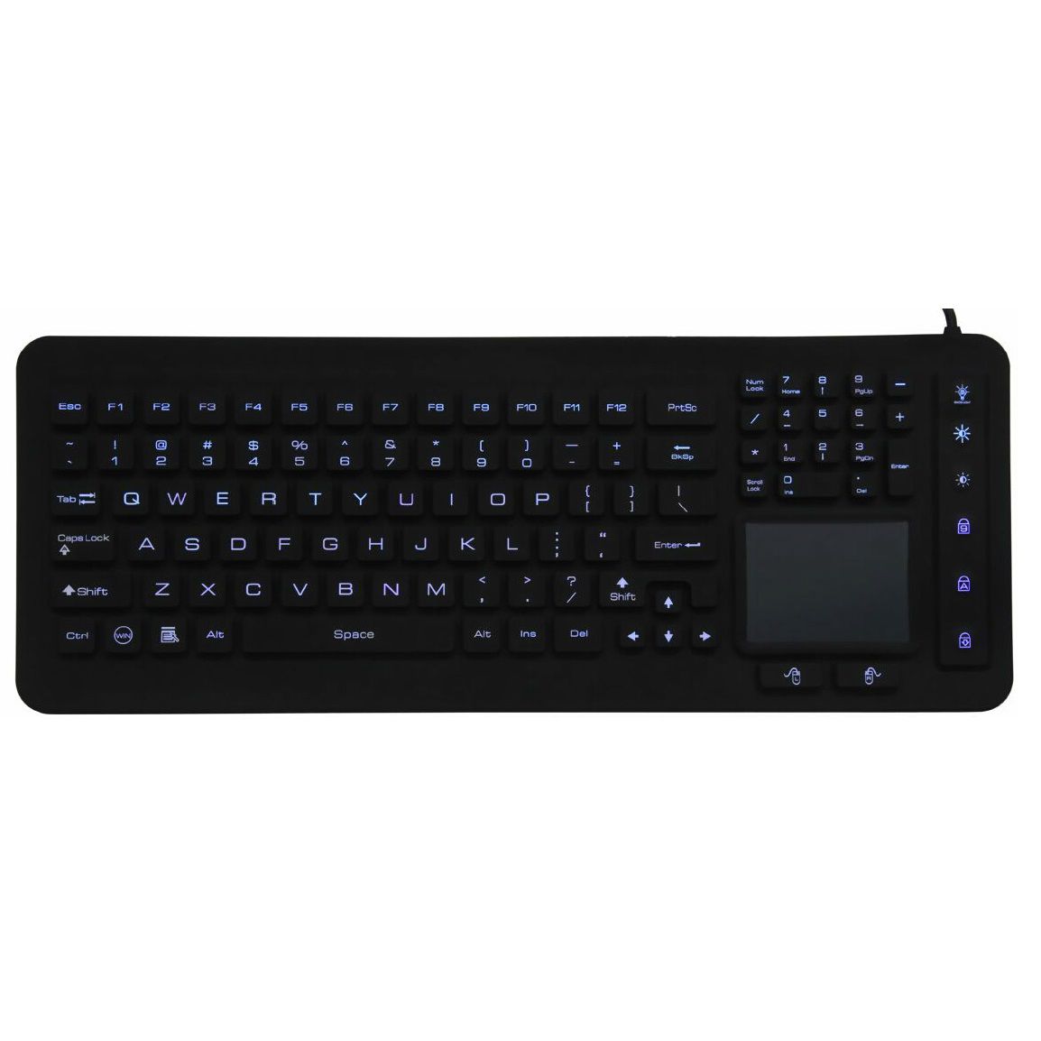 Clavier avec pavé tactile - P-M08TP-BL - PAC Technology - en silicone ...