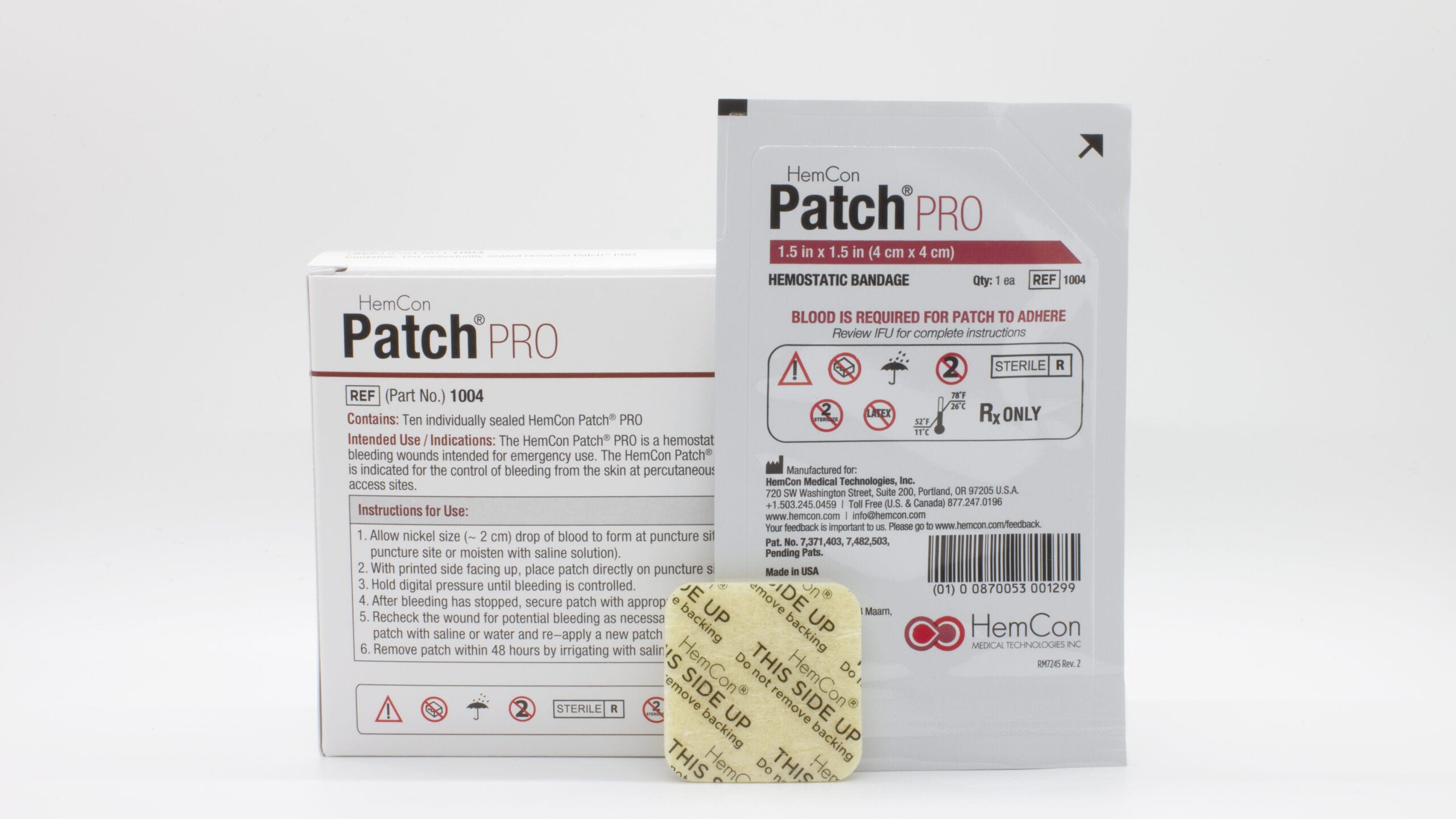 Pansement cutané hémostatique - Patch® PRO - Tricol Biomedical ...