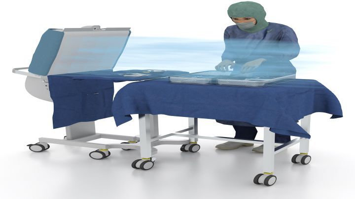 Table de Mayo à hauteur variable - TOUL Operio - Normeditec - sur ...