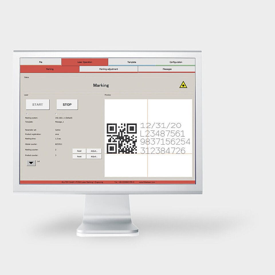 Logiciel pour établissement de santé - Draw - FOBA Laser Marking + Engraving, ALLTEC GmbH - de ...