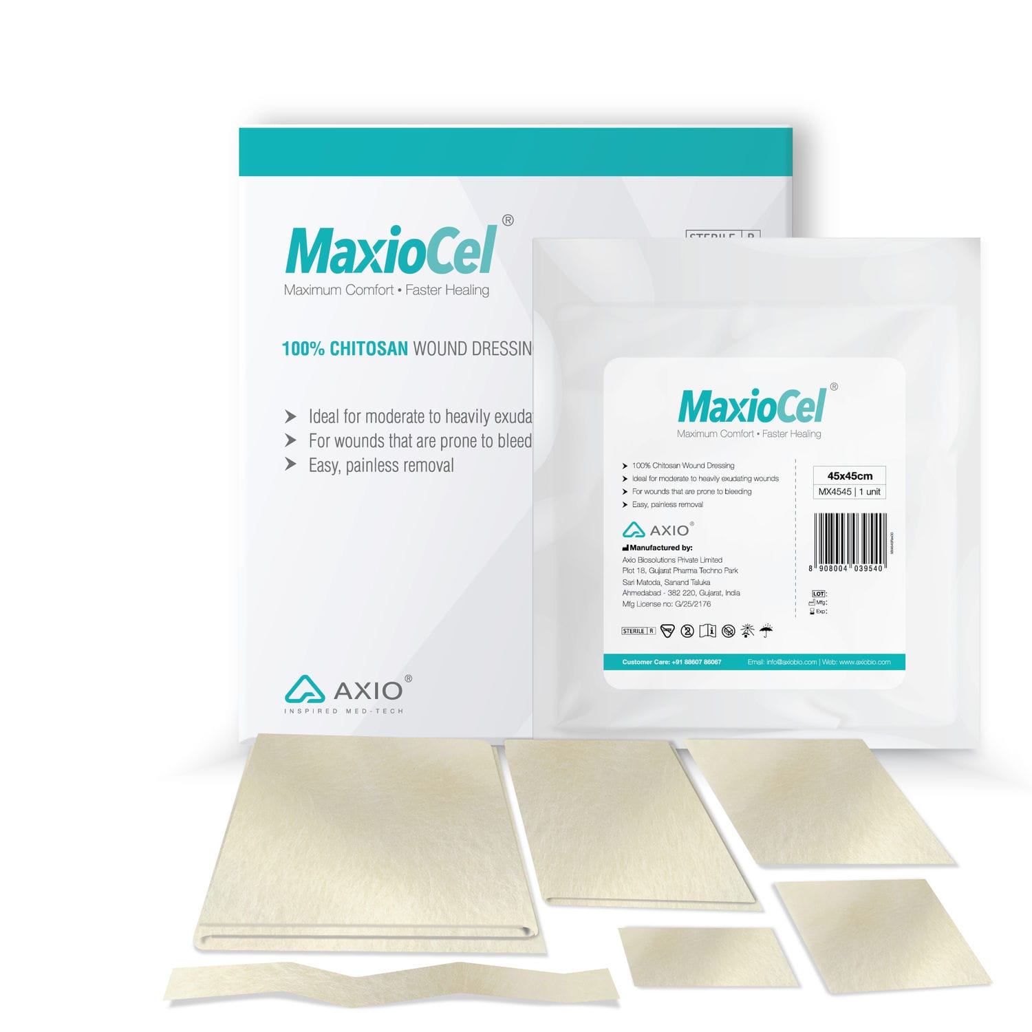 Pansement cutané stérile - MaxioCel® MX1515 - Axio Biosolutions - non ...