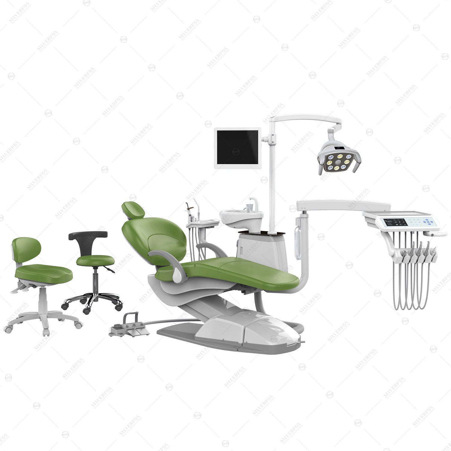 Unité dentaire avec fauteuil électrique - 8000B - Silverfox Corporation Limited - avec porte ...