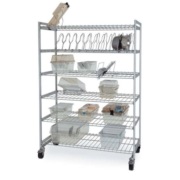 Rack de stockage sur roulettes - GV - Zoonlab GmbH - en acier inoxydable