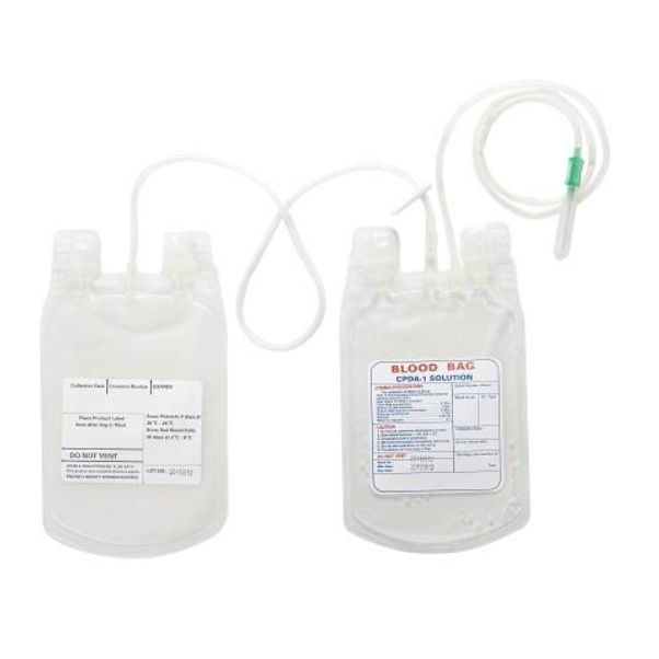 Poche de sang double - General Cooperation Industry Co.,Ltd - en PVC