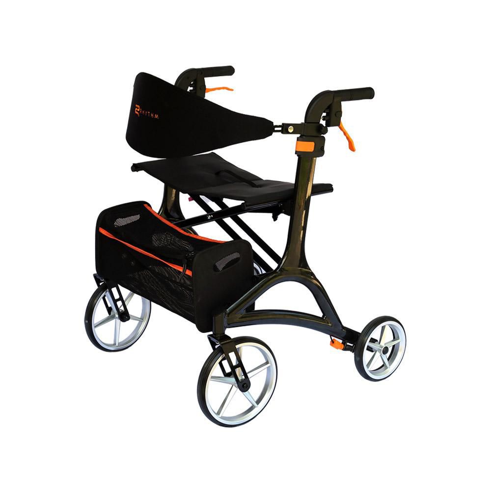 Rollator à 4 roues - 925HDBK - Rhythm Healthcare - cadre en aluminium ...