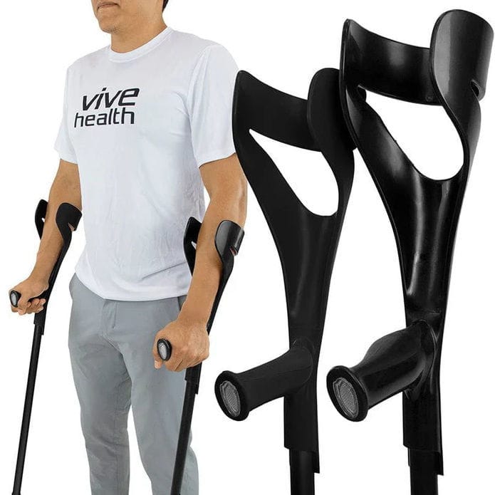 Béquille canadienne - MOB1014BLK - Vive Health - adulte / à hauteur ...