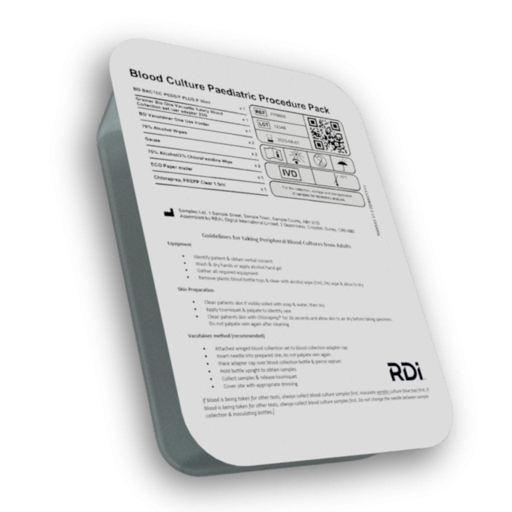 Kit de prélèvement de sang - UKCA - RDi Ltd.