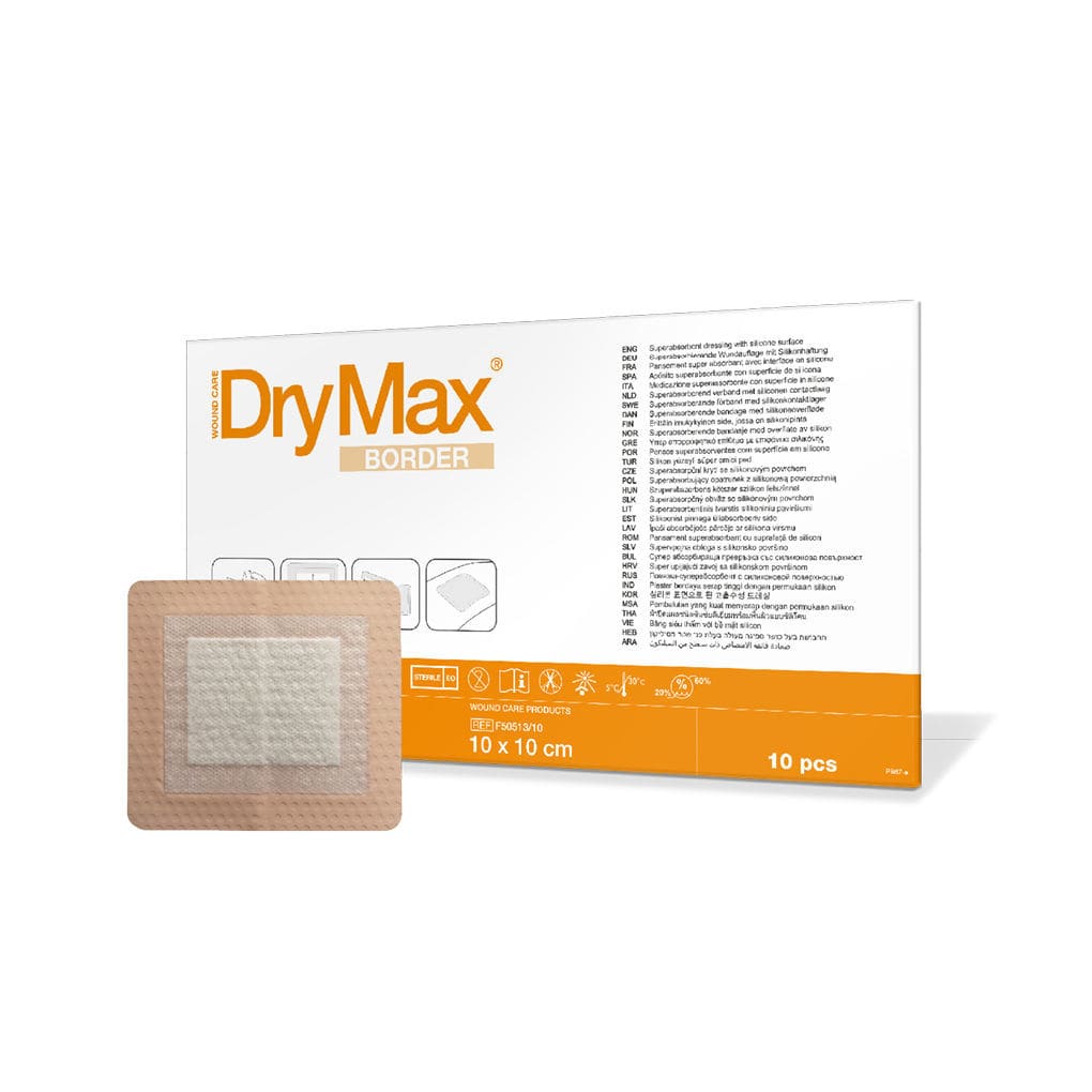 Pansement cutané en silicone - DryMax Border - Absorbest - stérile ...