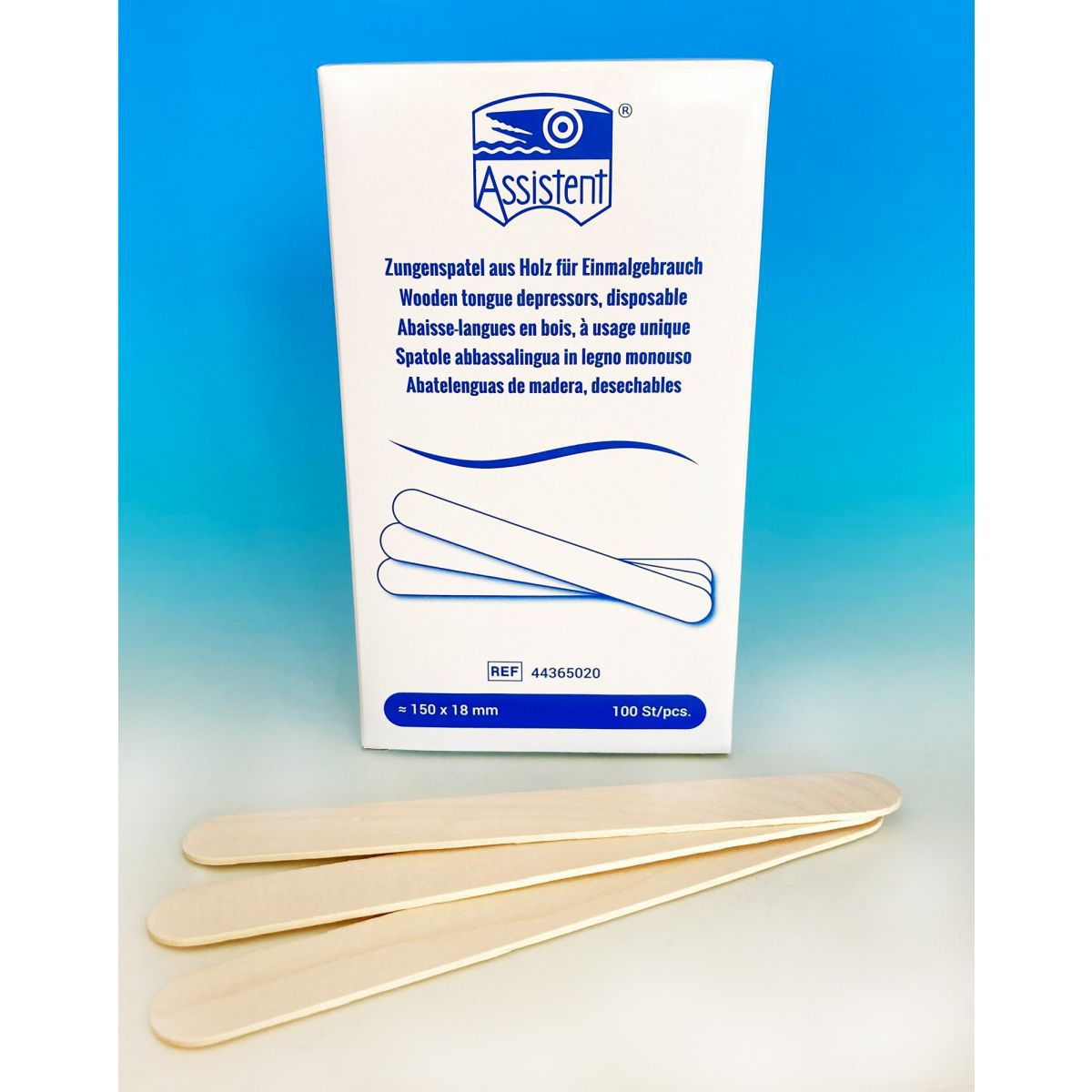 Abaisse-langue en bois - 44365 - Glaswarenfabrik Karl Hecht - de Tobold