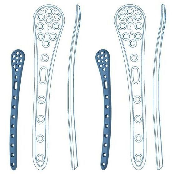 Plaque de compression distale - MEDIN - de tibia / fémorale / proximale