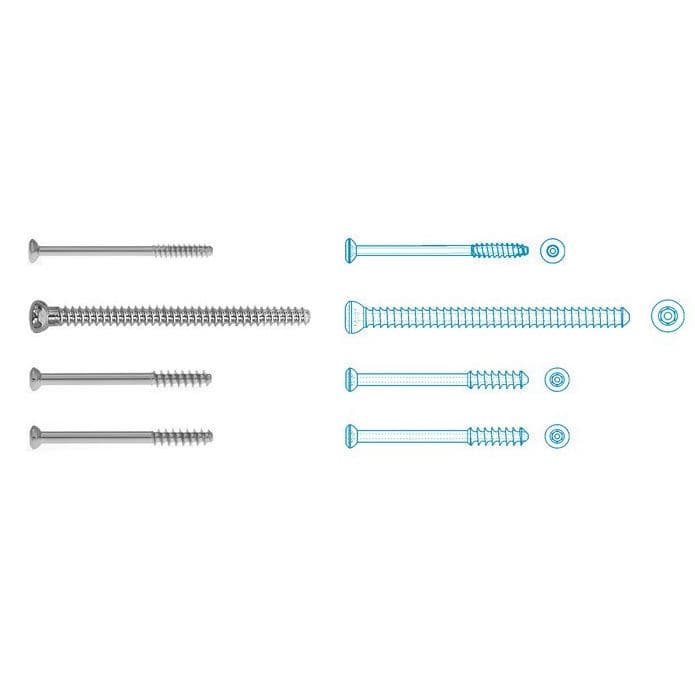 Vis de compression à os générique - MEDIN - canulée / verouillée ...