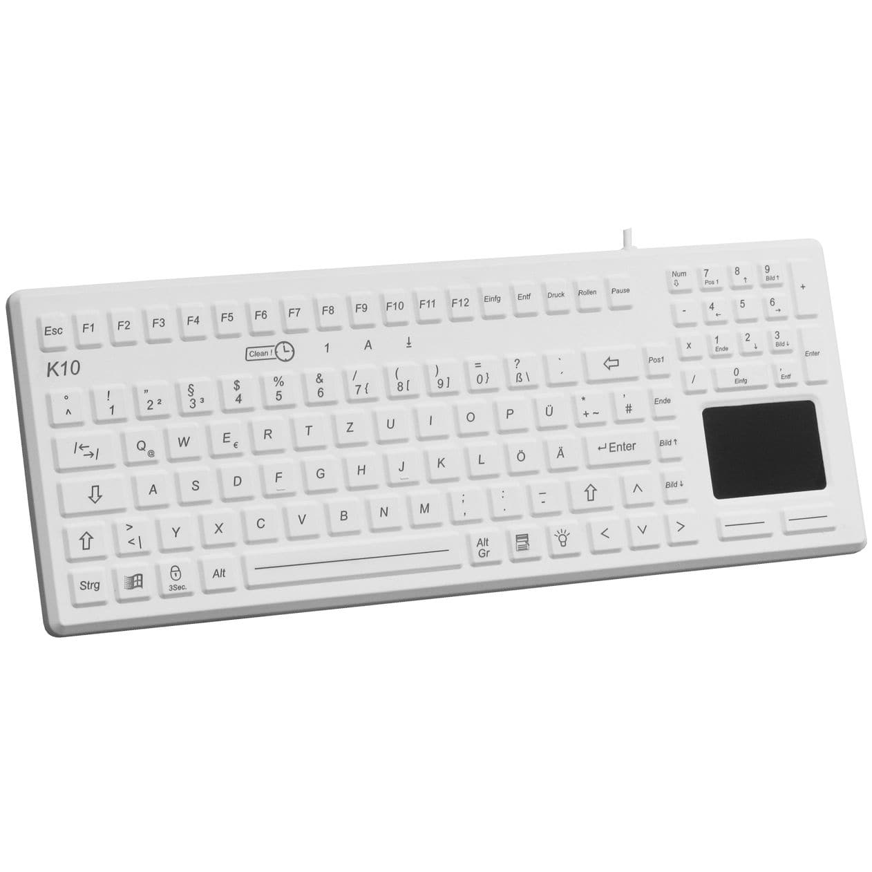 Clavier médical avec pavé tactile - K10-MED-BL - EVO BOARDS - lavable ...