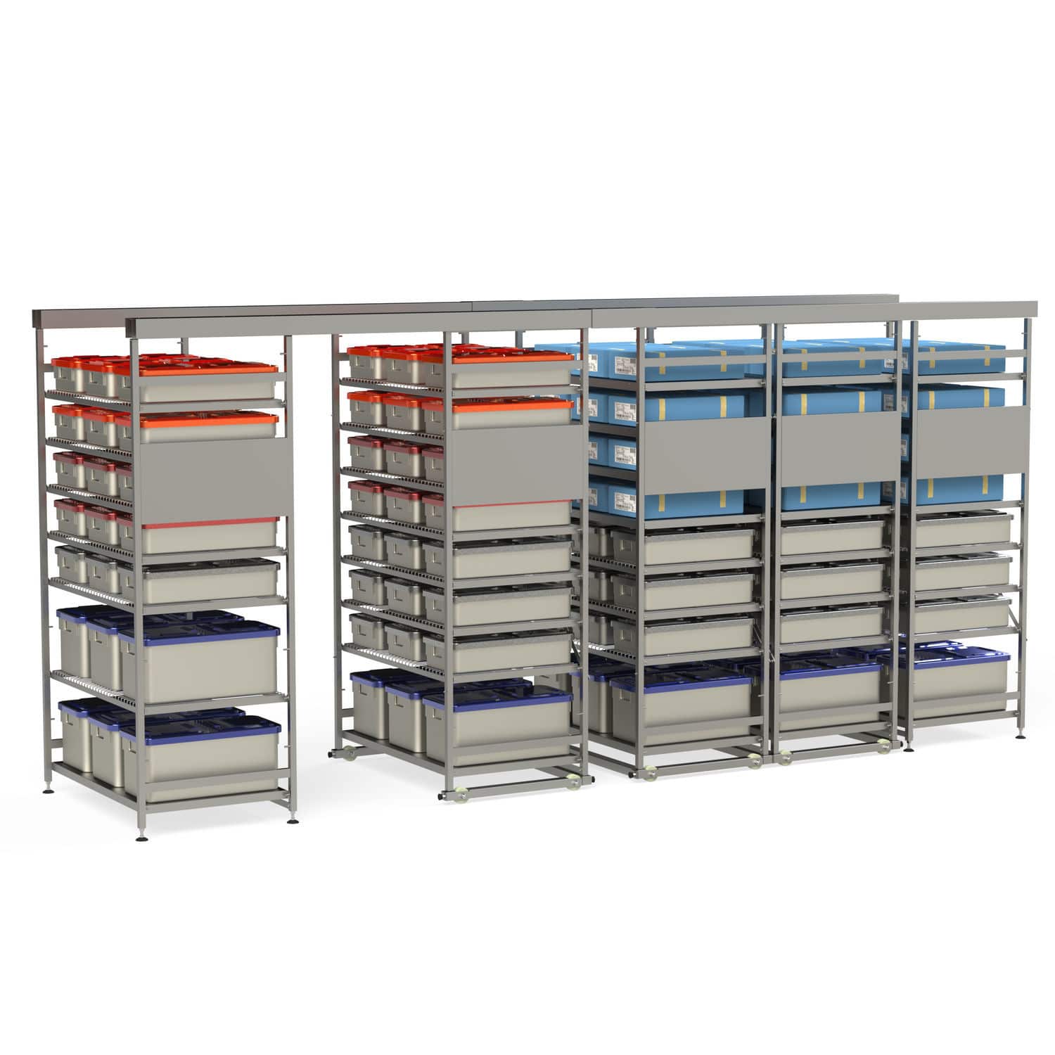 Rayonnage modulaire - INOX’SLIDE® TOP - VILLARD MÉDICAL - sur rail / en ...