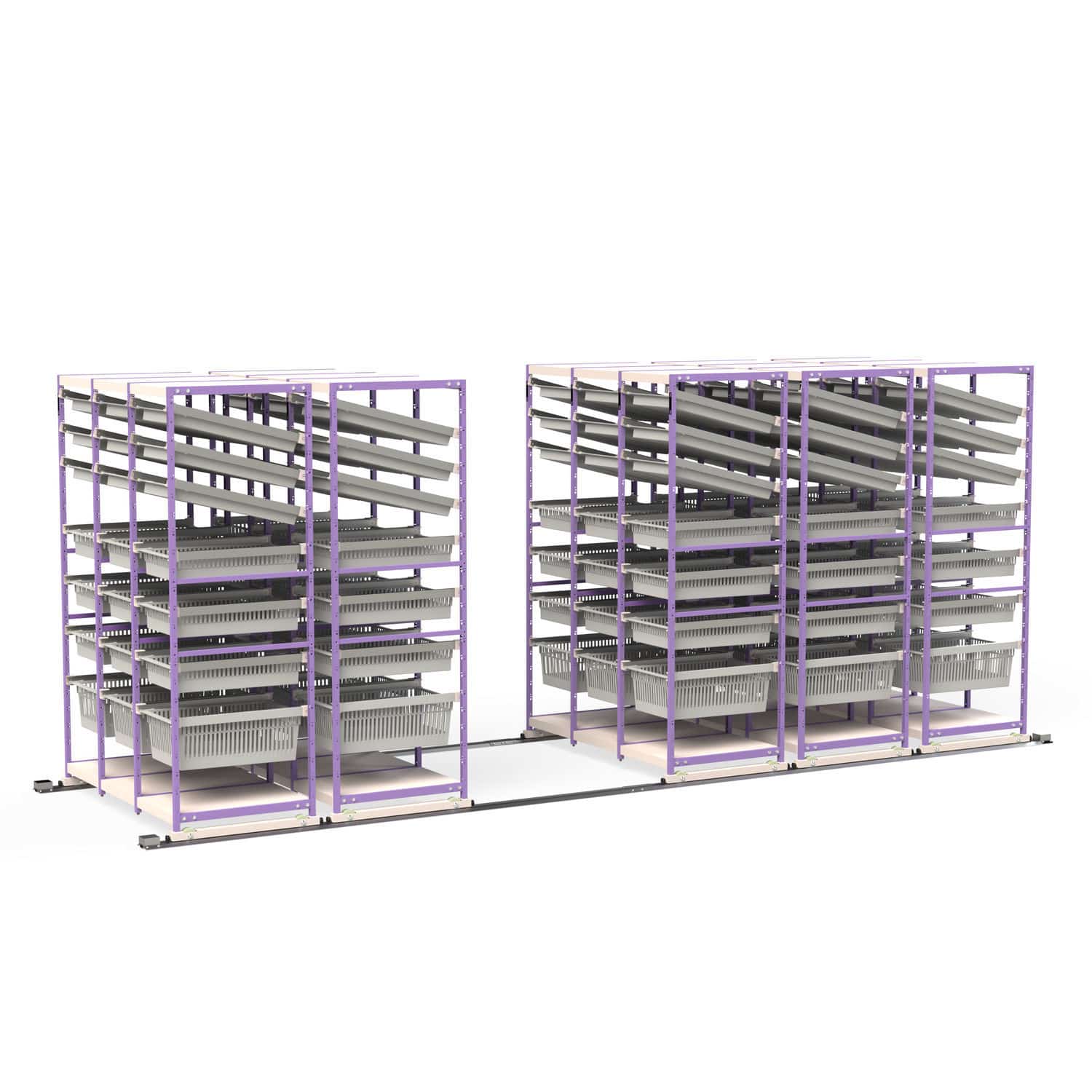 Rayonnage modulaire - EO’SLIDE® SOL - VILLARD MÉDICAL - pour panier ...