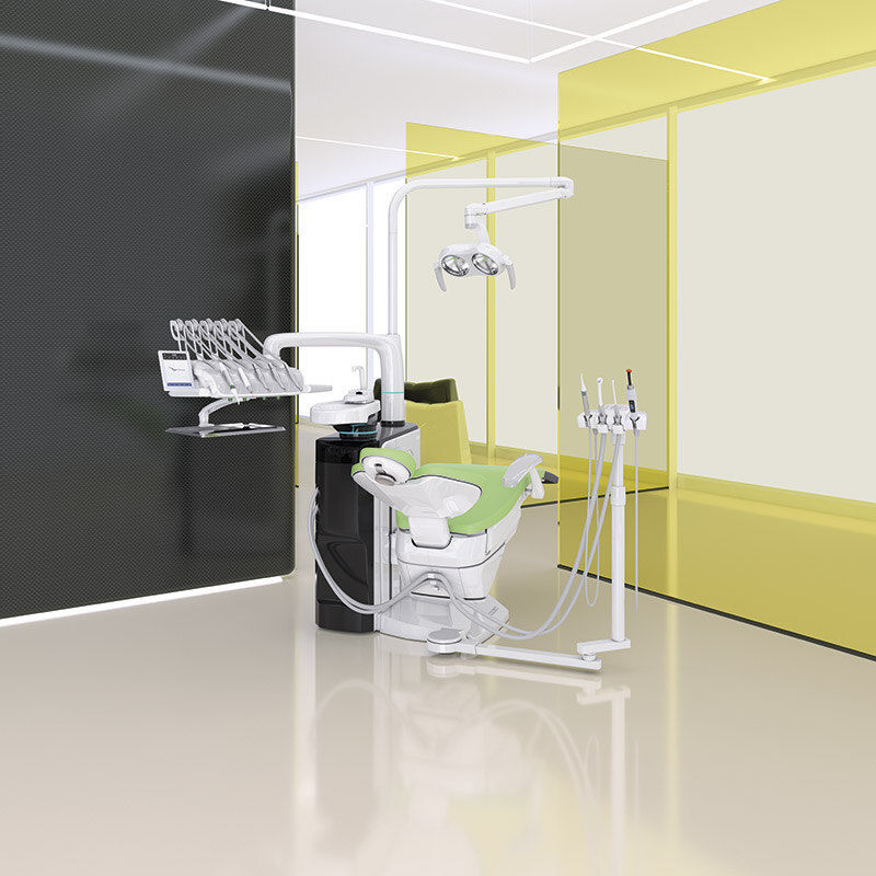 Unité dentaire avec têtière flexible - Area - Castellini - avec moniteur / avec système d ...