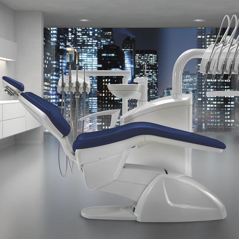 Unité dentaire avec fauteuil - ABSOLUTE - EURODENT - avec porte-instrument