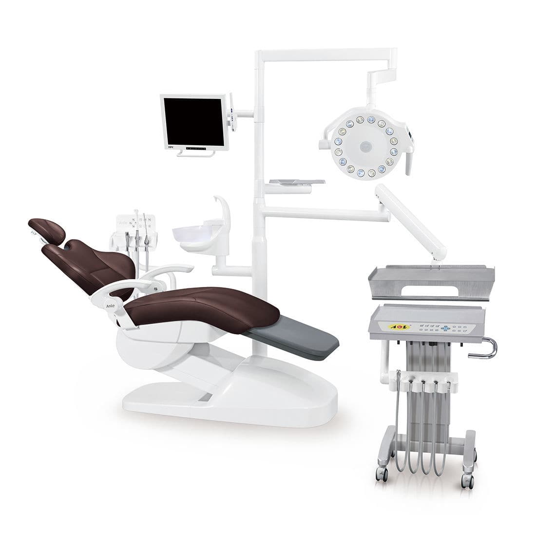 Unité de soin dentaire avec fauteuil - AL-398HB - Foshan Anle Medical Apparatus - avec têtière ...
