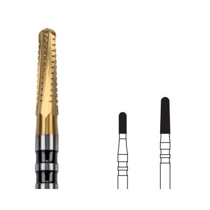 Fraise dentaire - C34LT - Edenta - en métal / en étain / en enduit