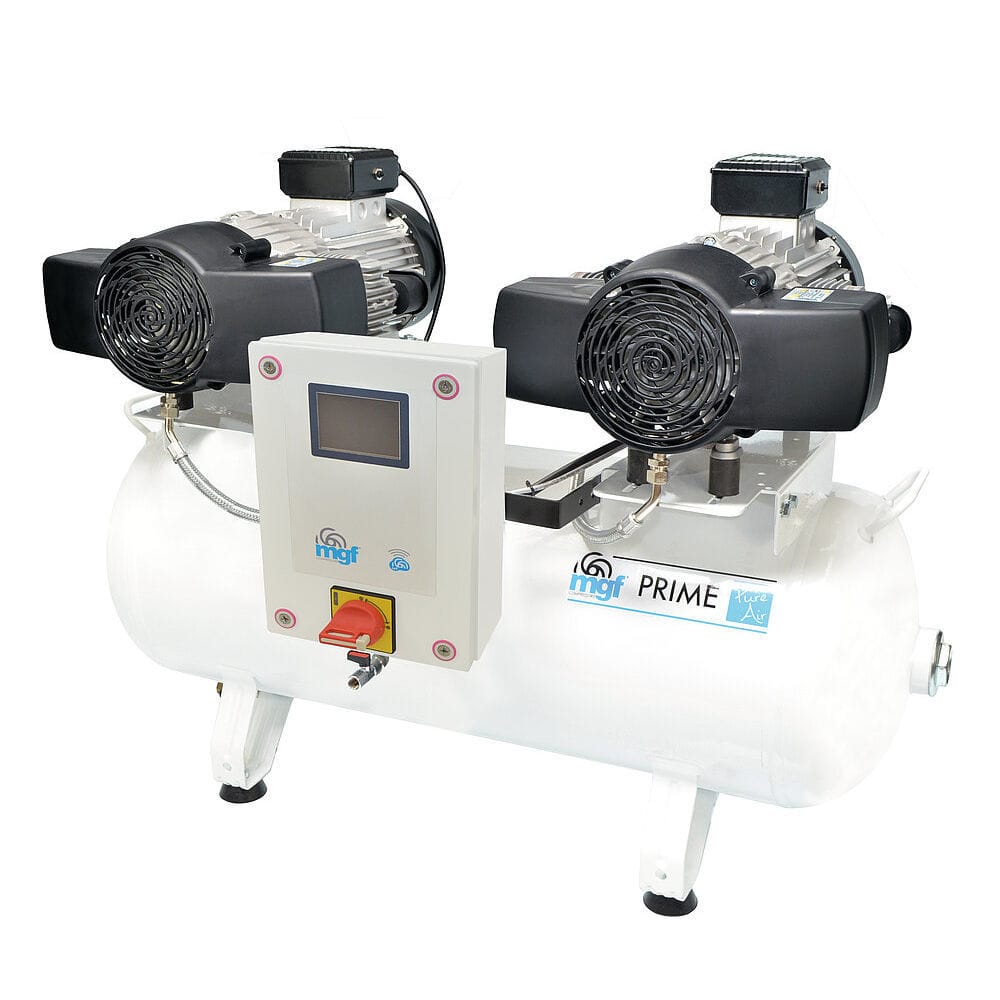 Compresseur d'air médical - 100/30 TANDEM PRIME S IOT - MGF Compressors ...