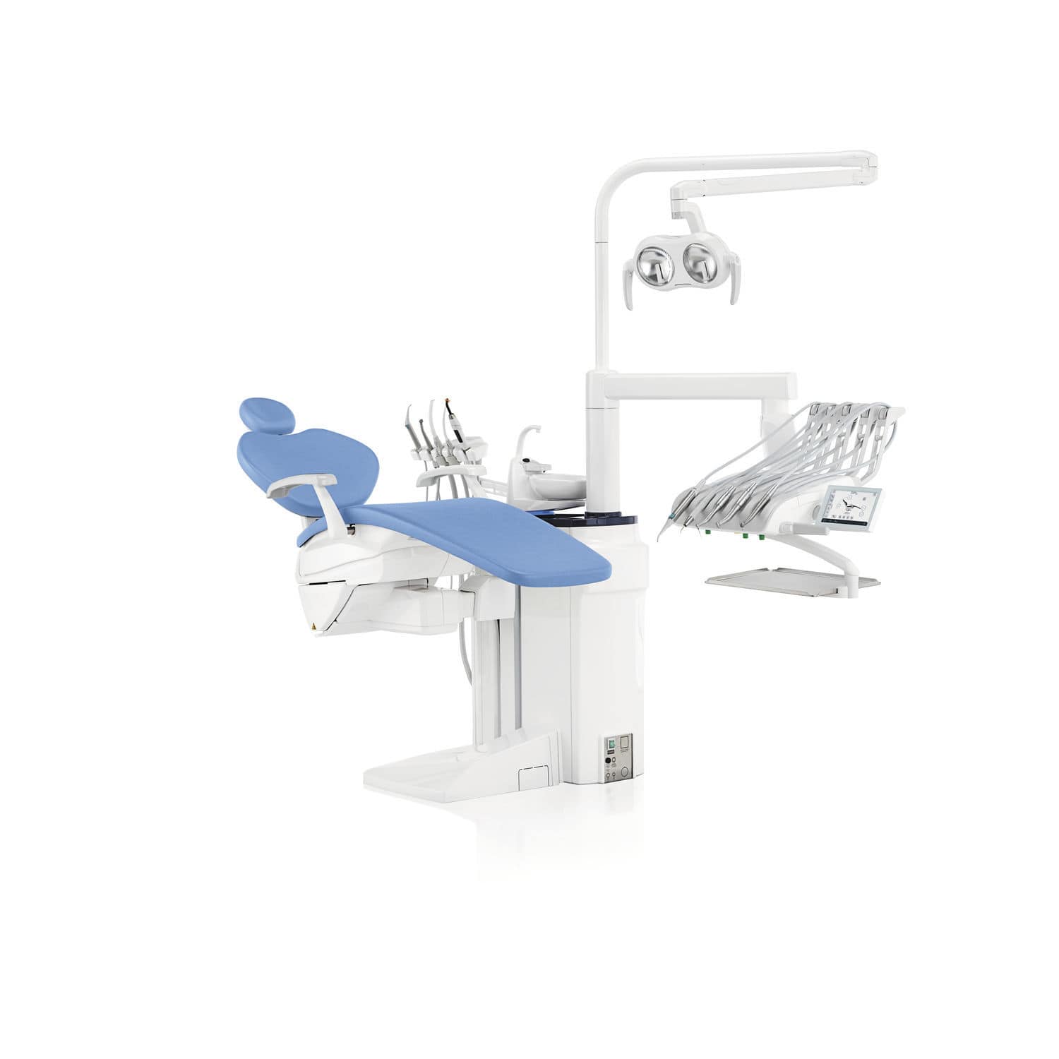 Unité dentaire avec fauteuil électrique - V10 - MOCOM - avec têtière flexible / avec système d ...