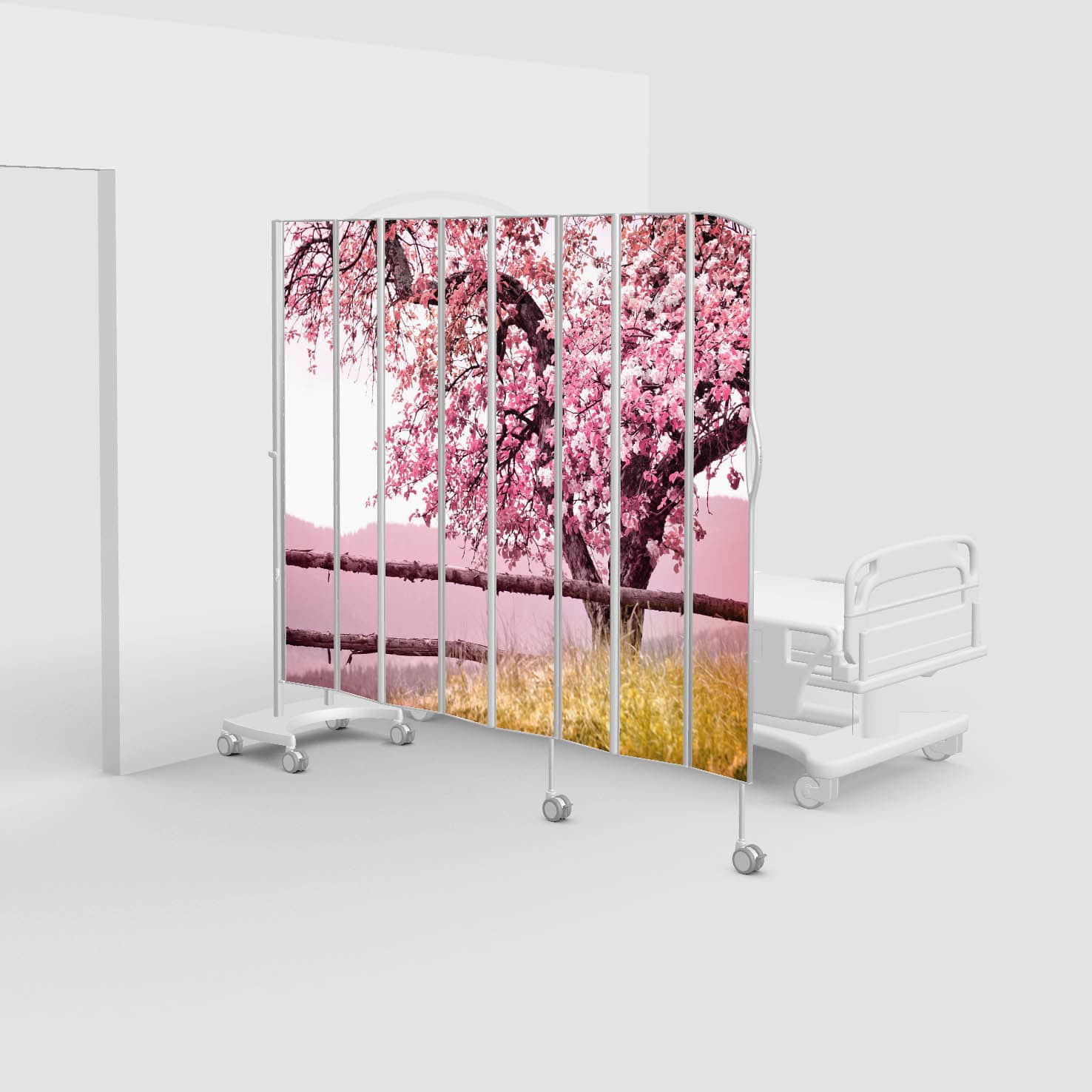 Paravent médical mobile - 06313-DT-L - Silentia - pliable