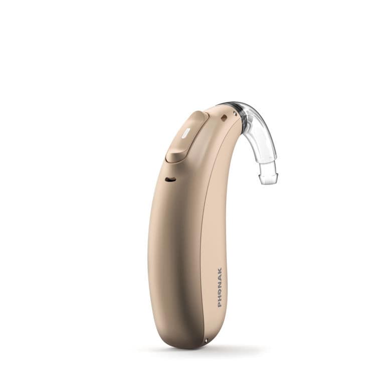 Audioprothèse BTE - Naída L-PR - Phonak - bluetooth® / rechargeable / beige