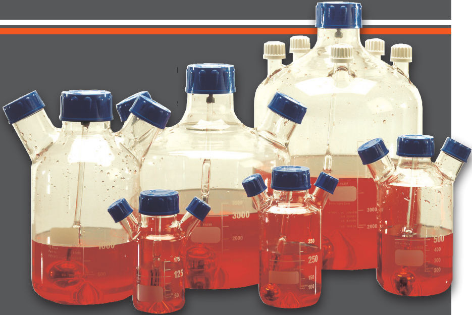 Flacon de culture cellulaire - F7 series - Techne - en verre borosilicaté