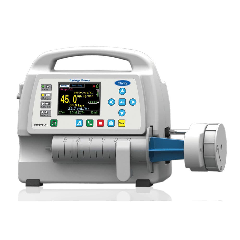 Pousse-seringue 1 voie - Clarity Medical - en continu / AIVOC / AIVT