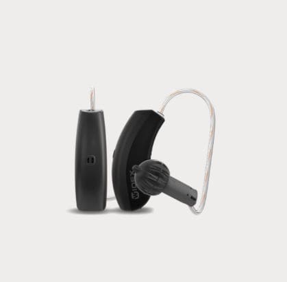 Audioprothèse RIC - 10 - Widex - télécommandée / bleue / marron