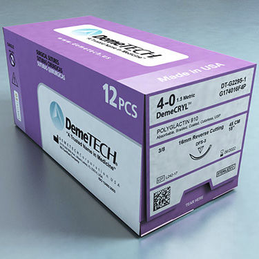 Fil de suture résorbable - DemeCRYL™ - Demetech - chirurgie ophtalmique