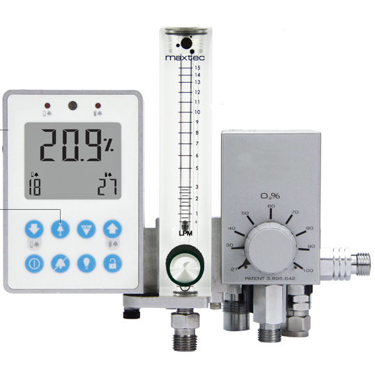 Mélangeur de gaz médical - MaxBlend Lite - Maxtec - d'oxygène / d'air / tube débitmétrique