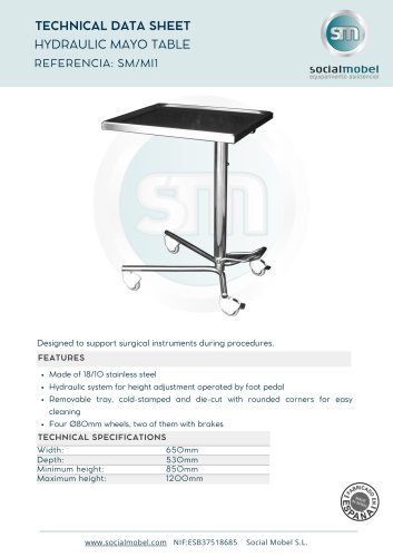 Tous les catalogues et fiches techniques (PDF) Social mobel
